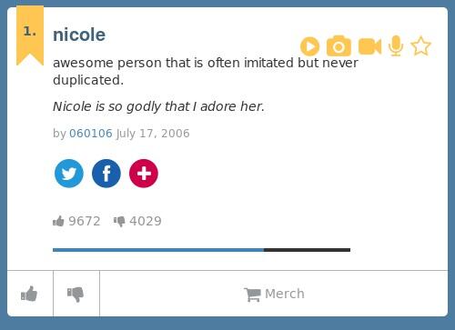 Urban Dictionary on X AllureWriter nicole awesome person that is often imitated but never duplicated. http t tqv6aHYKdg http t febV97VLf0 X