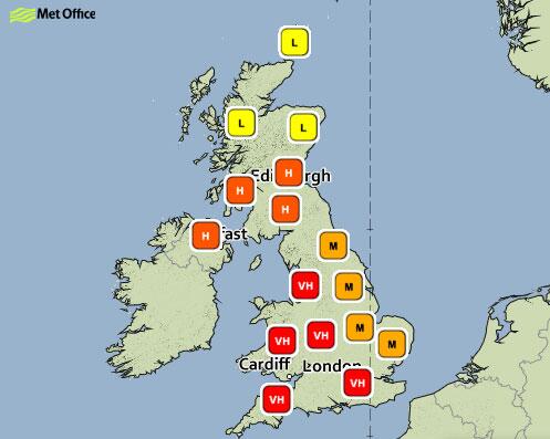 Pollen count very high today - Met Office | Meridian - ITV News