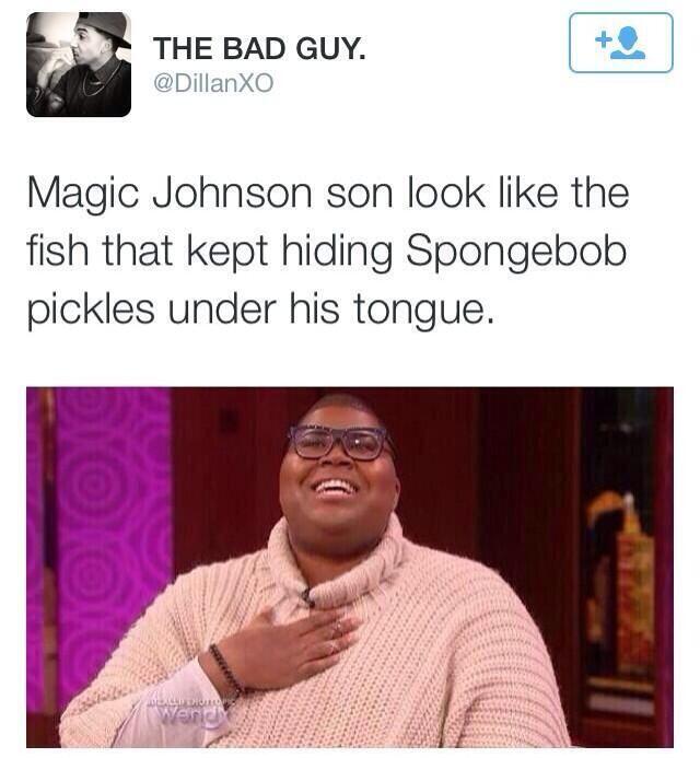 Magic Johnson Son Spongebob
