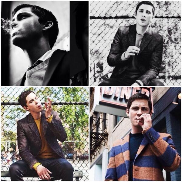Logan Lerman Smoking