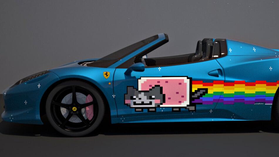 Nyan Cat Corvette Nyancat Mousetrap Car | Another School Project; A