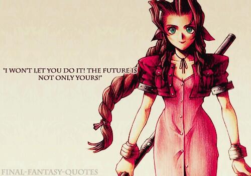 Ff7 Quotes 10pc Final Fantasy Vii Aeris Gainsborough Quote Sticker