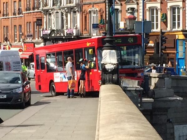 London bus left hanging partly over the River Thames - ITV News