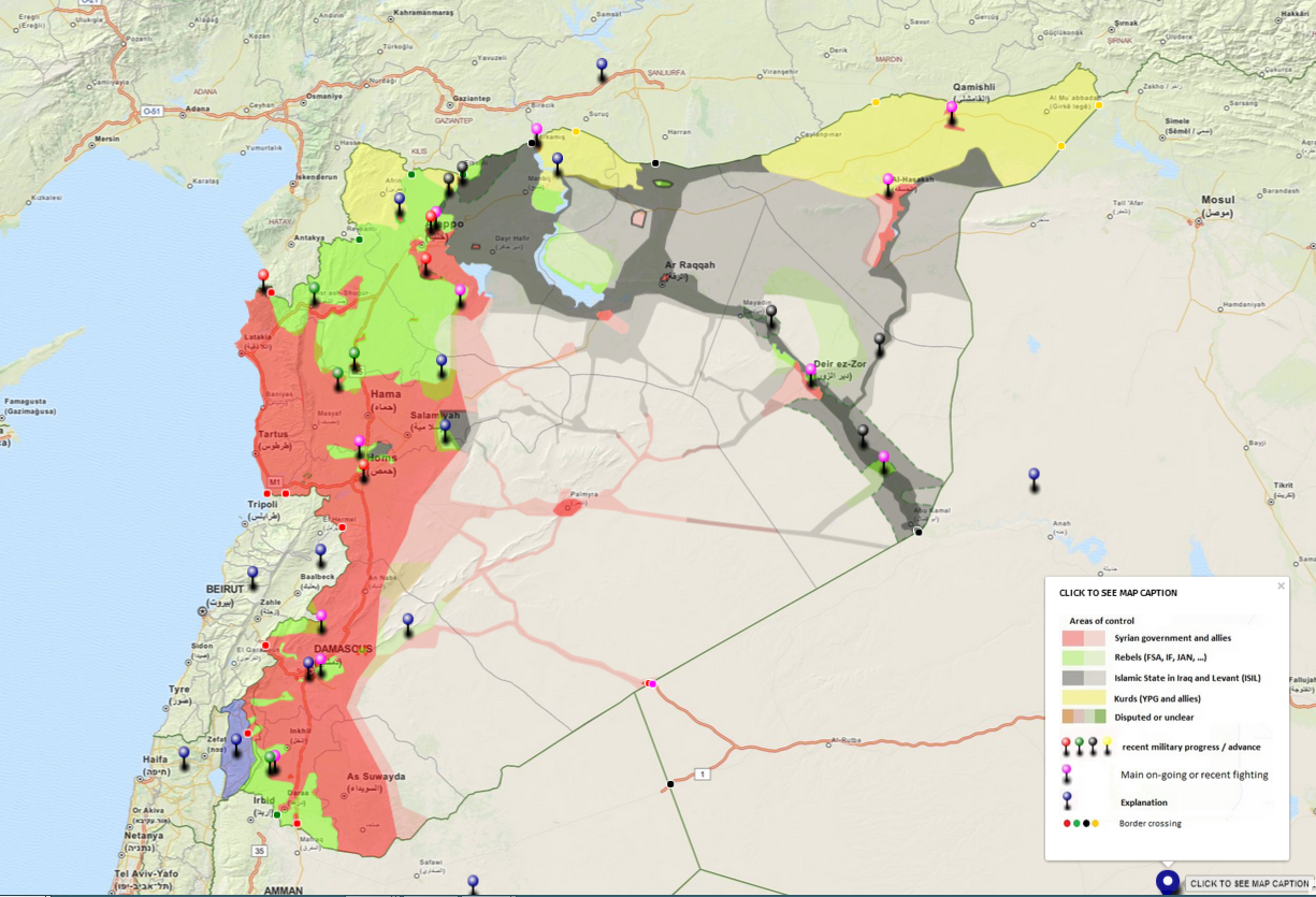 The Fresh Syria Map… June July 2014 | LevantPortal