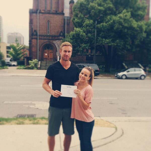 Jeff Carter and Megan Keffer got their marriage license today ...