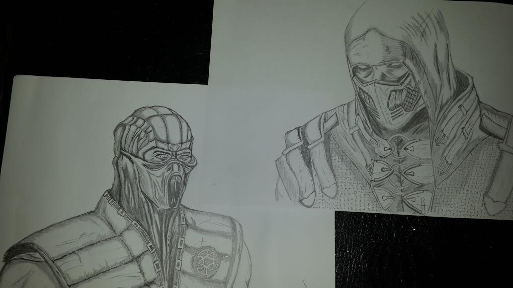 Mortal Kombat Sub Zero Vs Scorpion Drawing