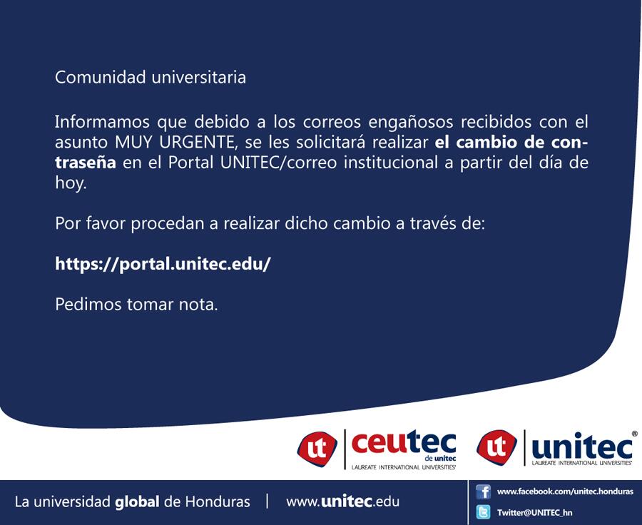 UNITEC Honduras on Twitter: "Cambio de contraseña en el Portal UNITEC/correo @unitec.edu: http ...