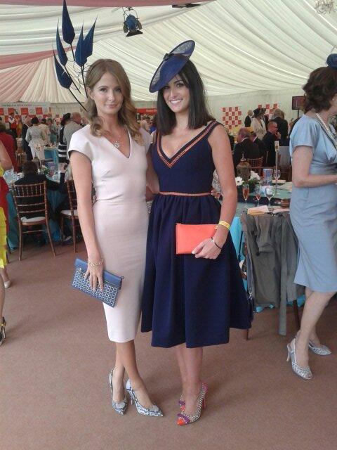 And we are off!! Most Stylish Lady judges at today's irishderby ...
