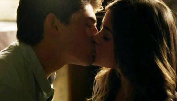 Gregg Sulkin And Lucy Hale Kiss