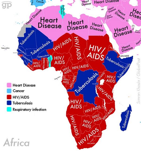 African Hiv Map