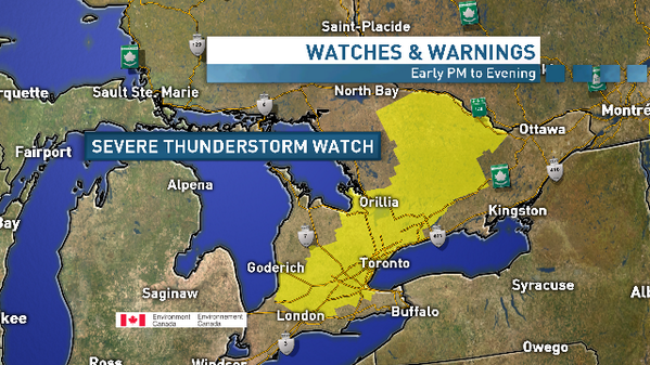 Severe Thunderstorm Watch Ontario : Severe Thunderstorm Watch Ontario ...