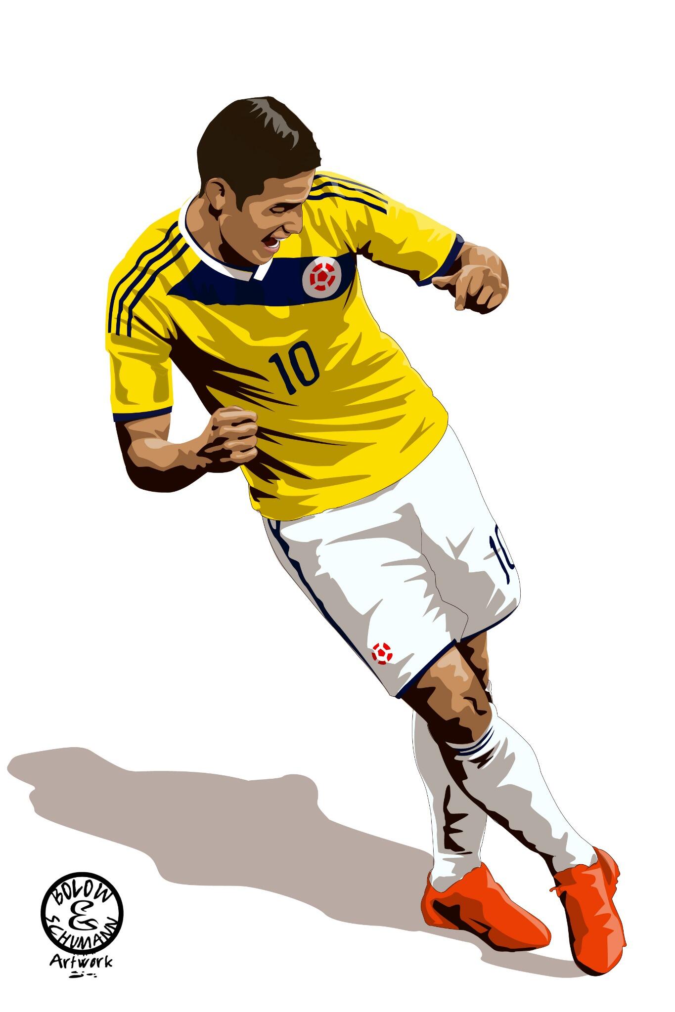 James Rodriguez Cartoon Drawing