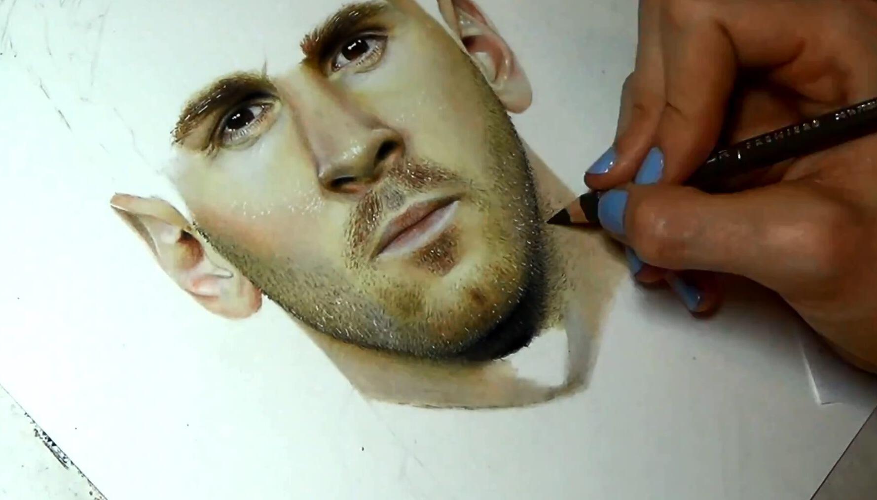 Dibujo A Lapiz De Messi Boceto De Lionel Messi : R/Sketch