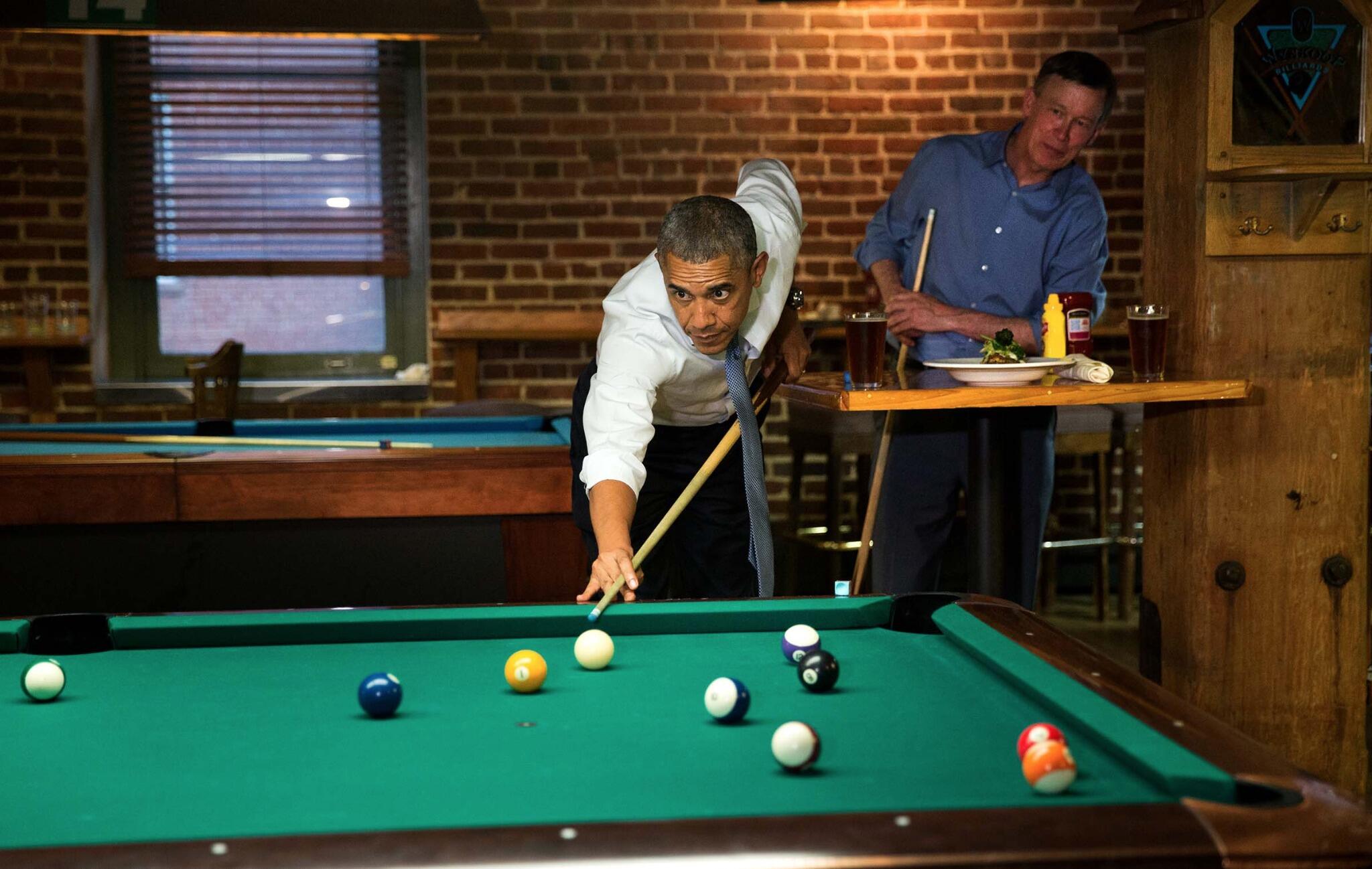 Obama Playing Pool
