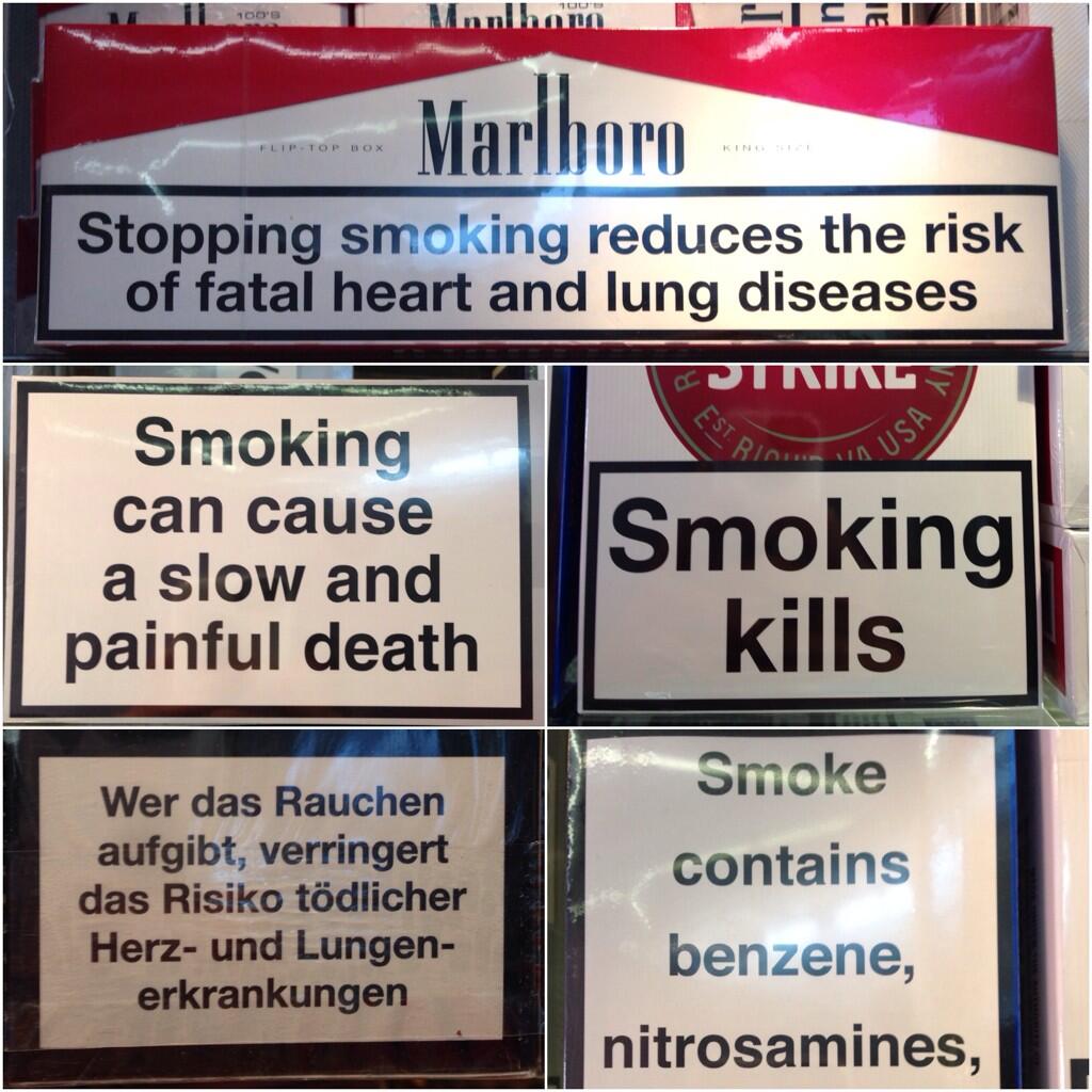 Real Warning Labels On Cigarettes