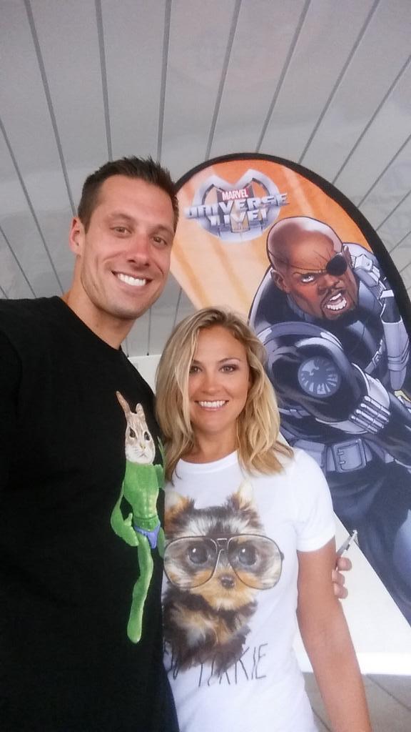 Marvel: "@joshcascio: Marvel w @FallonSilcox & best shirt award goes to...