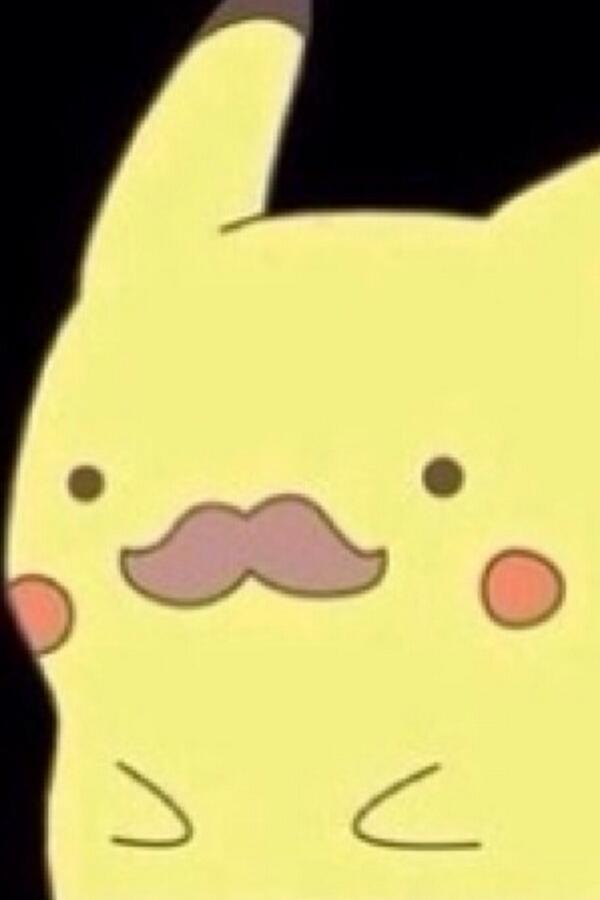 Pikachu Mustache Wallpaper