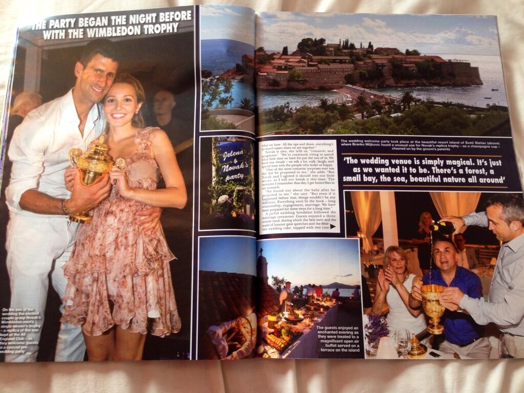 Novak Djokovic Jelena Ristic Wedding Picturess | Lipstick Alley