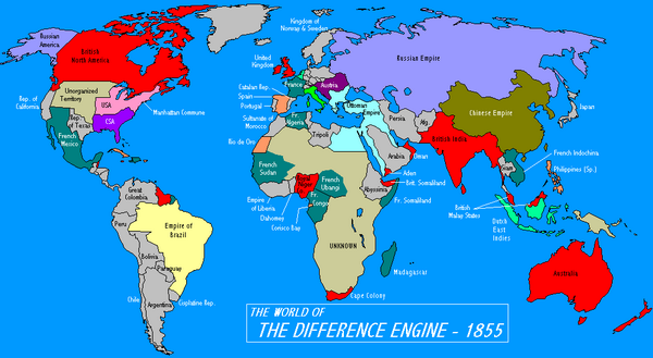 Australia Alt History Map Australia & New Zealand, 1870 Old Map