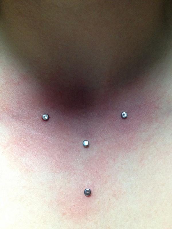 Collar Bone Dermal Piercing