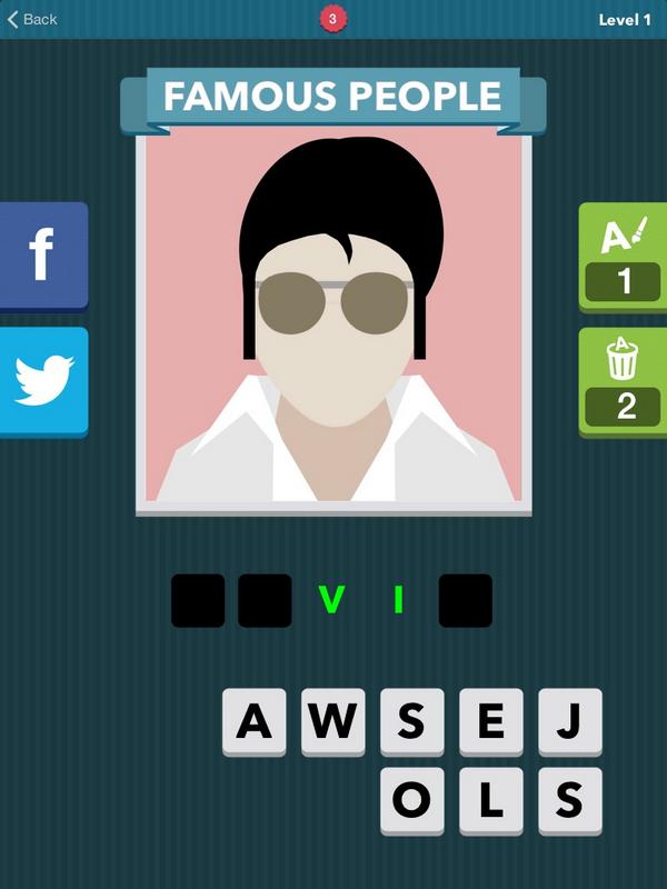 Icomania Answers Level 2 Famous People