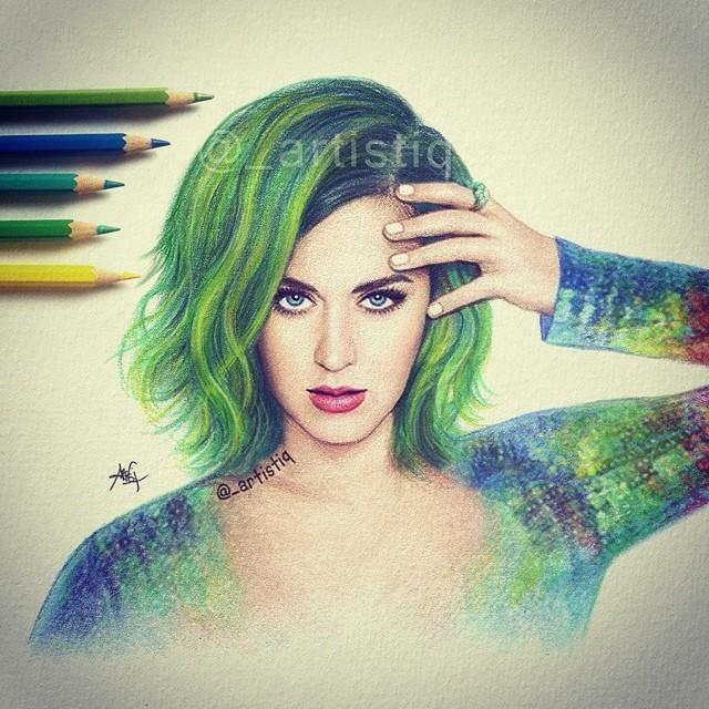 Katy Perry Pencil Drawing