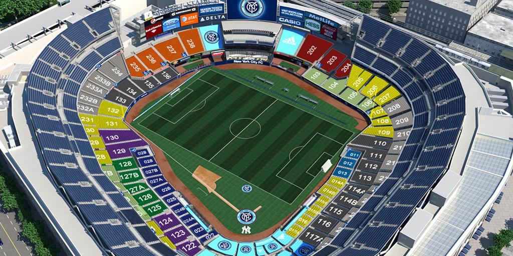 Yankee Stadium Soccer Map