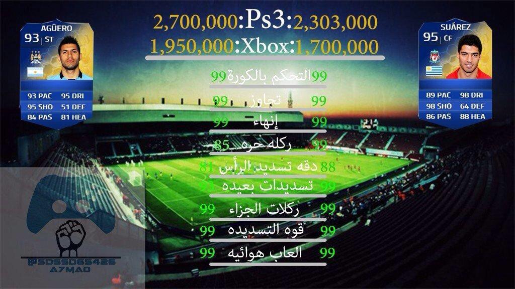 mohanad_FIFA on Twitter: "#فيفا14 مقارنه بين أسعار وقوة سواريز ازرقVS ...