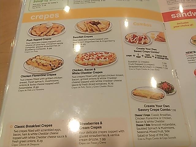Ihop Menu Crepes