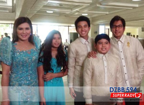 PHOTO: Cong.Dan Fernandez, wife Shiela & kids SONA2014 | DZBB Super ...