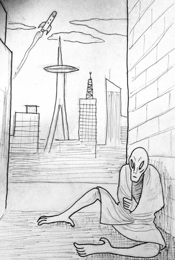 「alien sketch 」Justin McElroyの漫画