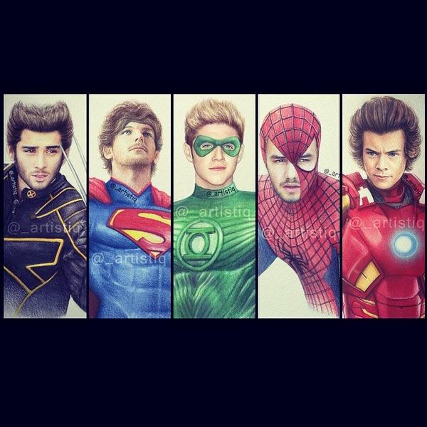 One Direction Superheroes Drawing One Direction Infinity (Music