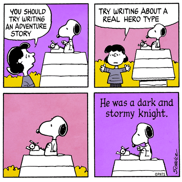 Snoopy Writing