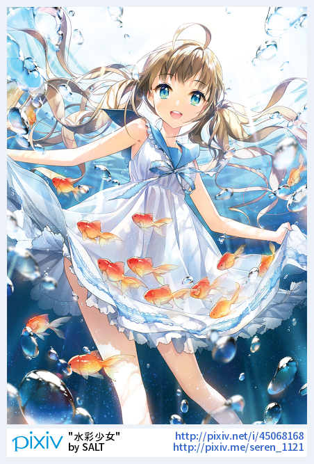 pixiv（픽시브）한국어 on Twitter: "오늘의 귀여운 작품！ 「水彩少女」by SALT - http://t.co/dYBQLgELrH #pixiv http://t.co ...