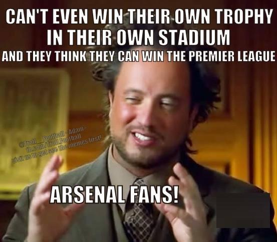 Arsenal Trophy Meme