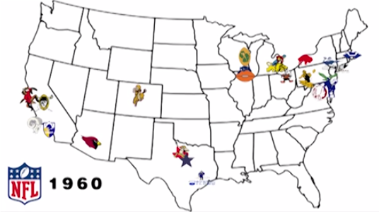 Nfl Football Logos Map