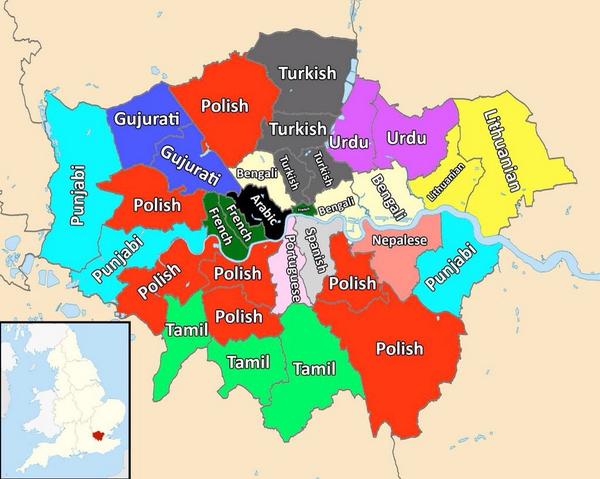 Map of 2nd most common languages in London | London - ITV News