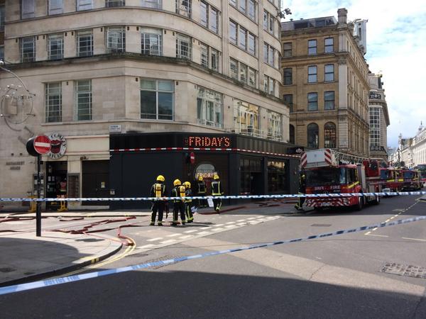 Evacuation after Piccadilly electrical sub station explosion | London ...