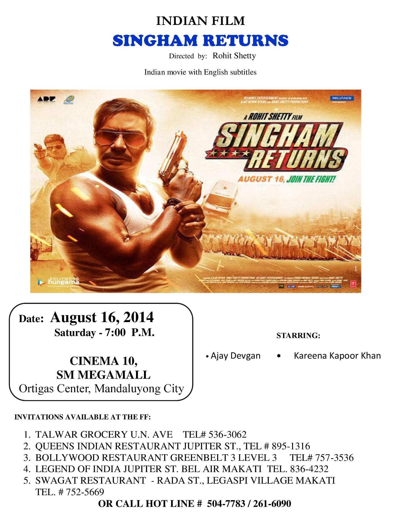 Singham Returns Logo