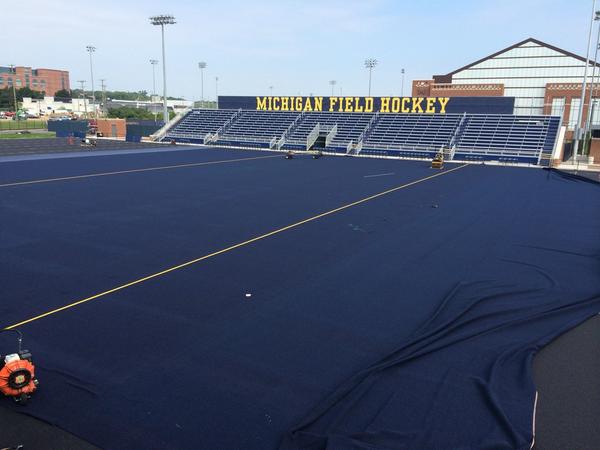 Michigan Field Hockey installs BLUE turf | mgoblog