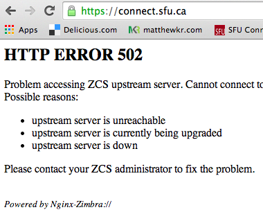 Zimbra cannot connect to the zcs upstream server - xpfalas