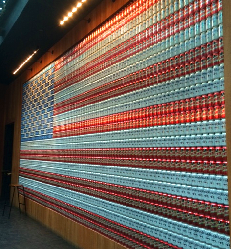 Budweiser Can American Flag
