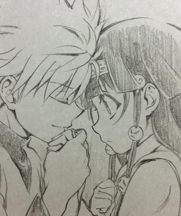 「ちょっと顔修正しました^///q///^)アルカ描くのがまだ慣れてないですね… 」|niuyaの漫画