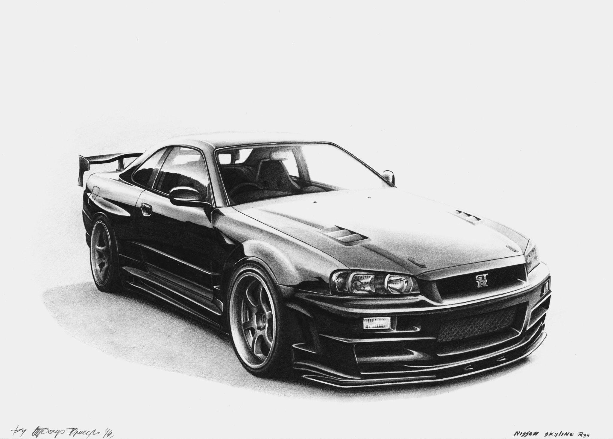 Nissan Skyline R34 Outline