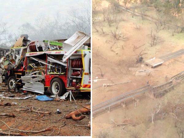 Truck hauling ammonium nitrate explodes in outback Queensland, injuring 8
