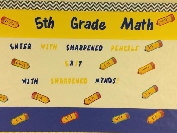 5th Grade Math Bulletin Board Ideas