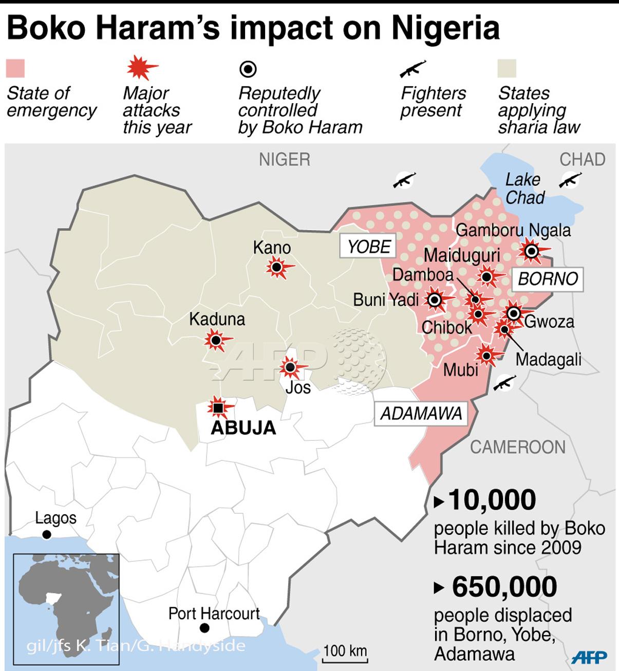 Boko Haram Attacks Map