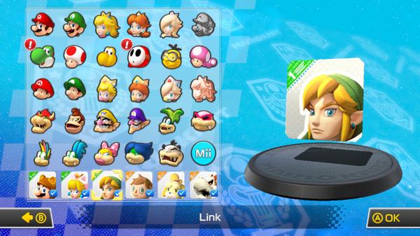 Mario Kart 8 Character Select Screen