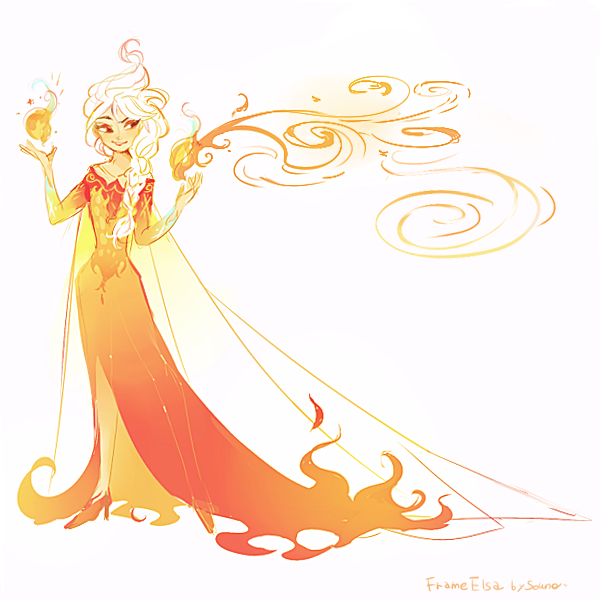Flame Elsa : r/Frozen
