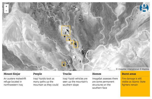 Mount Sinjar: Satellite images reveal an ongoing humanitarian crisis on ...